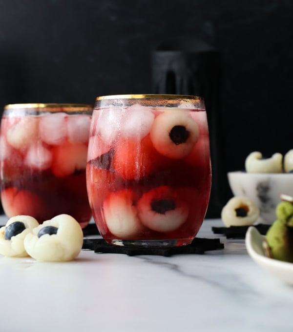 Halloween Punch with Lychee Eyeballs - Detoxinista